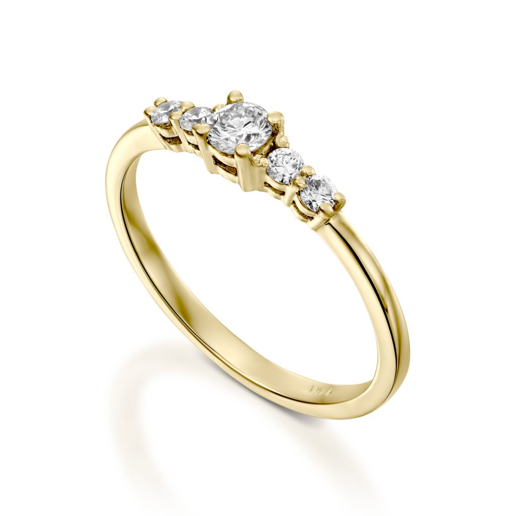 Five Stone Diamond Ring - nature shiny