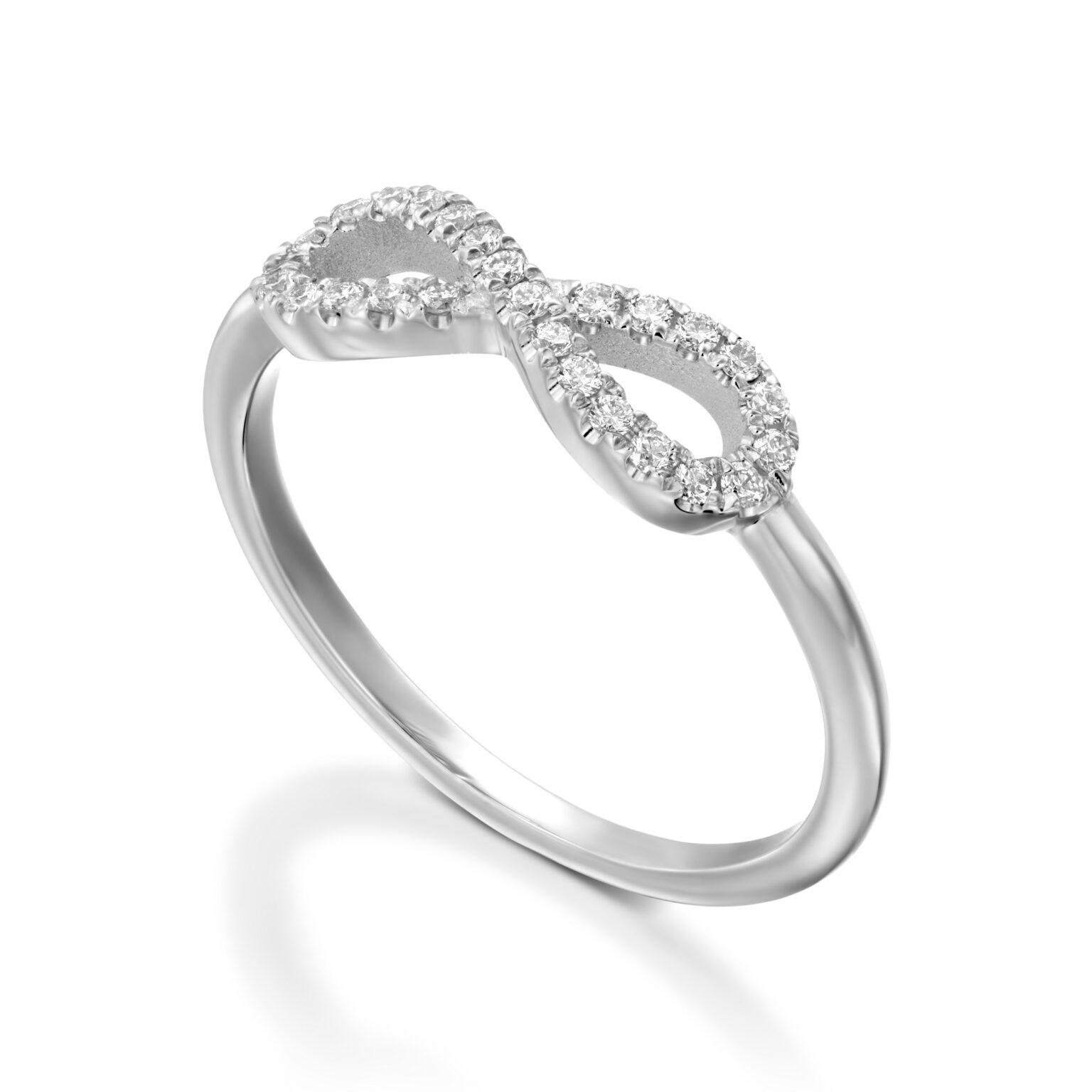 Diamond Infinity Ring - nature shiny
