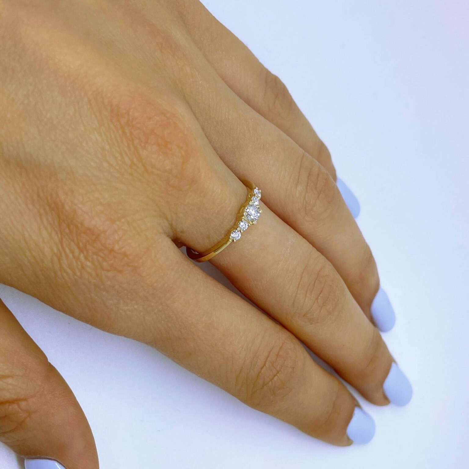 Five Stone Diamond Ring - nature shiny