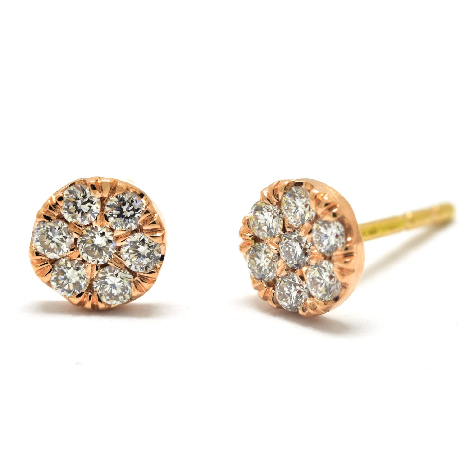 Open Circle Diamond Earrings - nature shiny