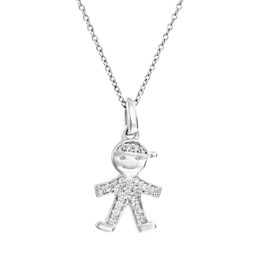 Boy Diamond Necklace - nature shiny